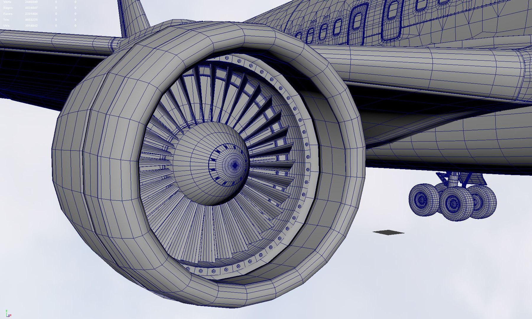 Aircraft 767 Engines 3d Fbx