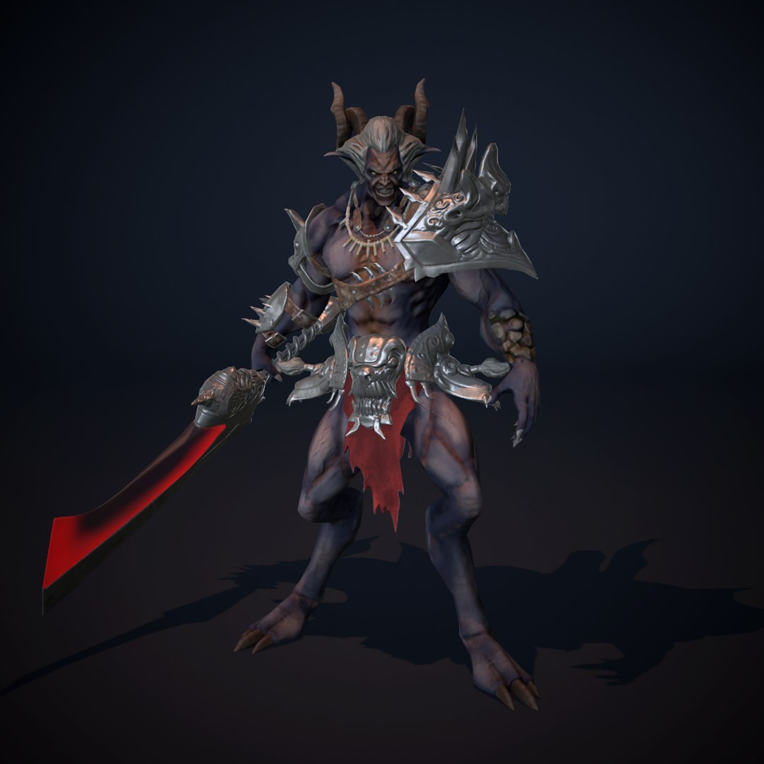 character demon animations 3d model