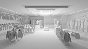 3D Clothing Store Interior - TurboSquid 2157434