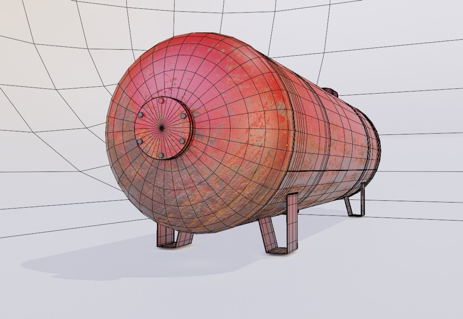 Big Cylinder Tank 3D Model - TurboSquid 1644469