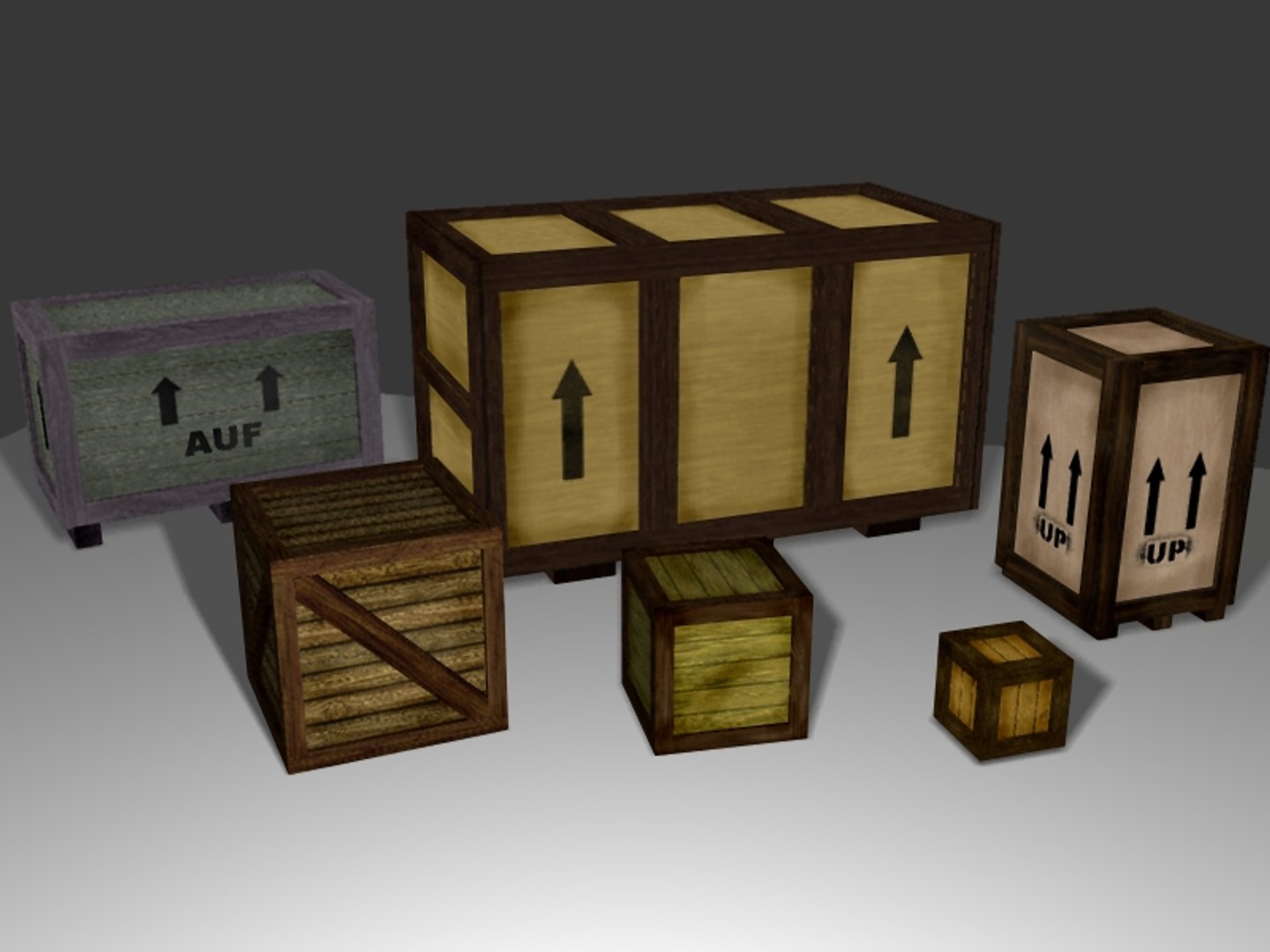 3ds Media Crates Boxes