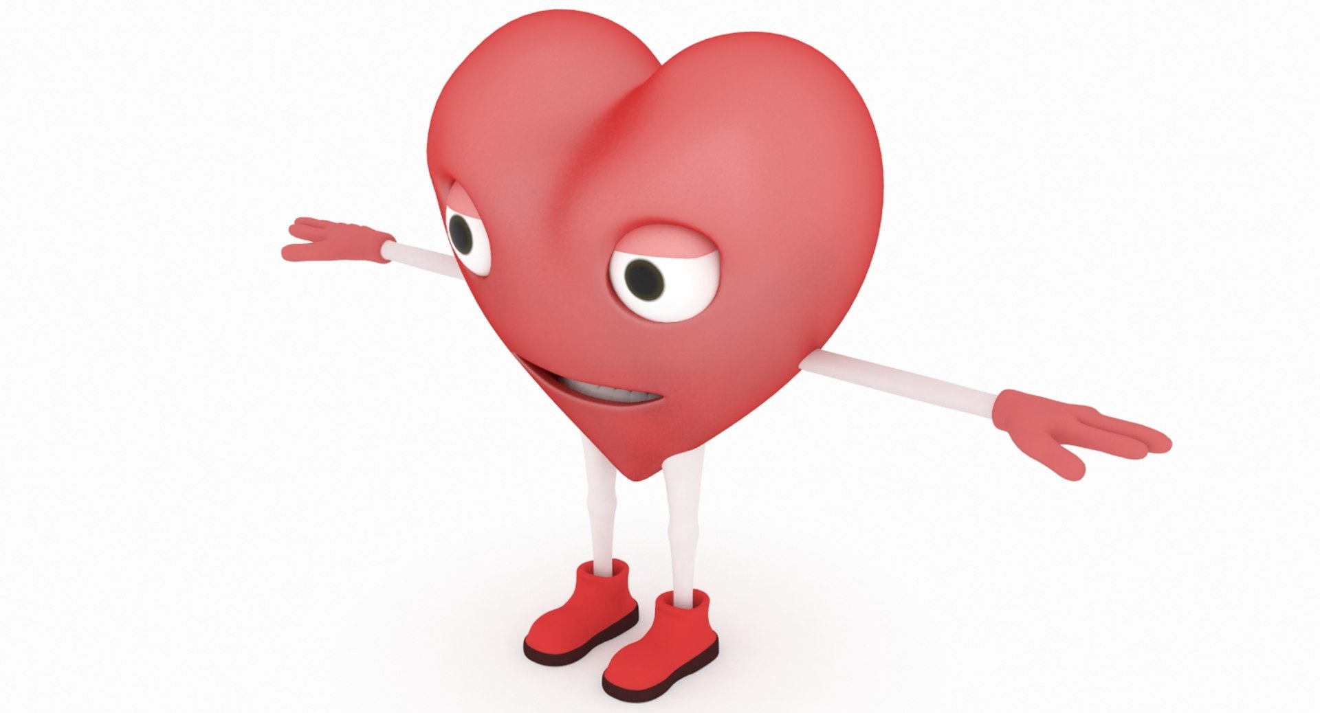 3d cartoon heart model