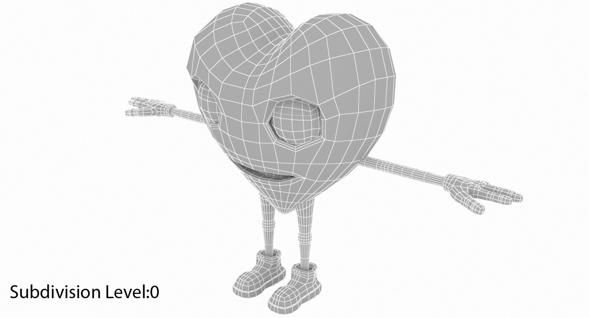 3d cartoon heart model