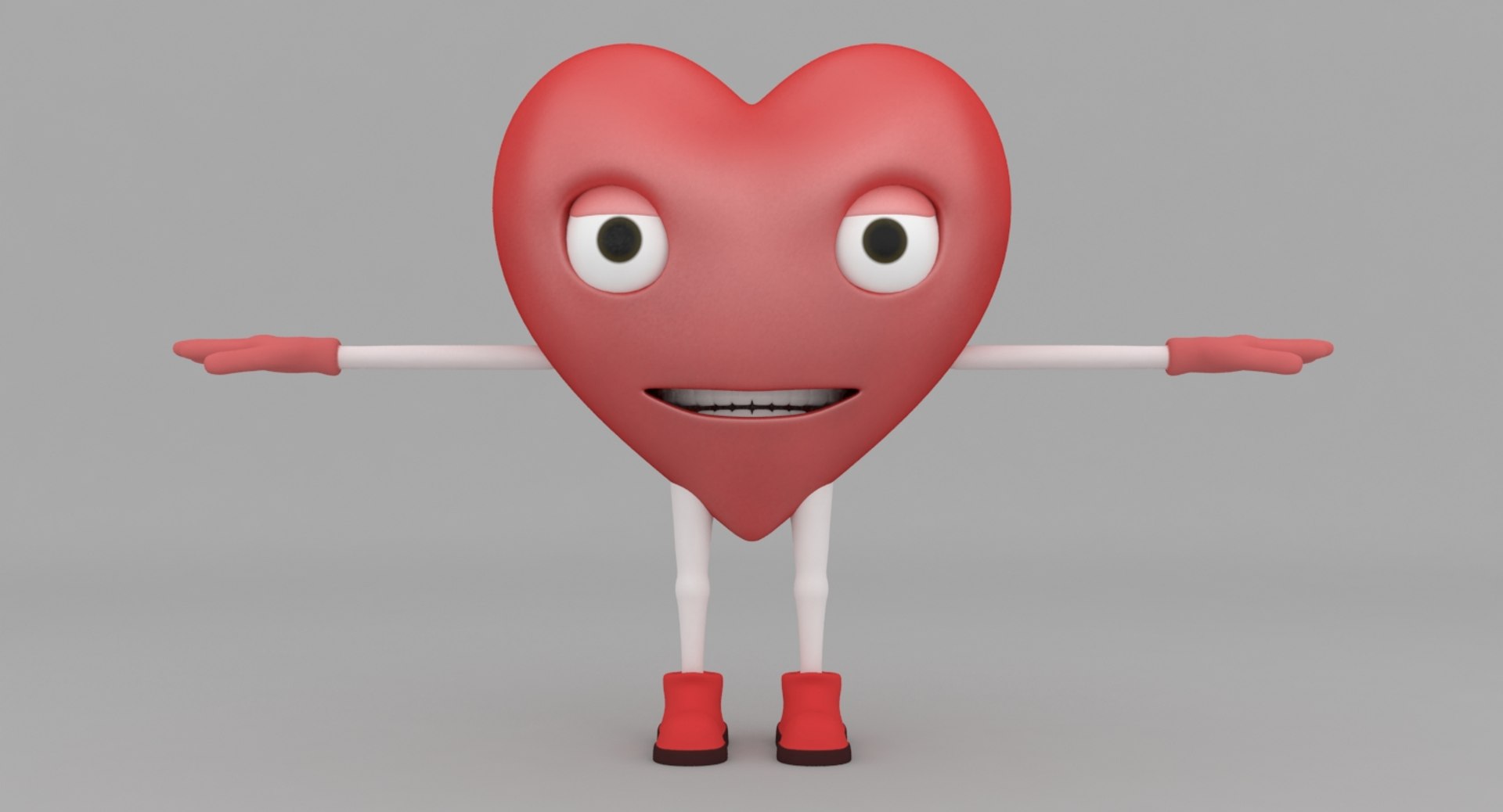 3d cartoon heart model