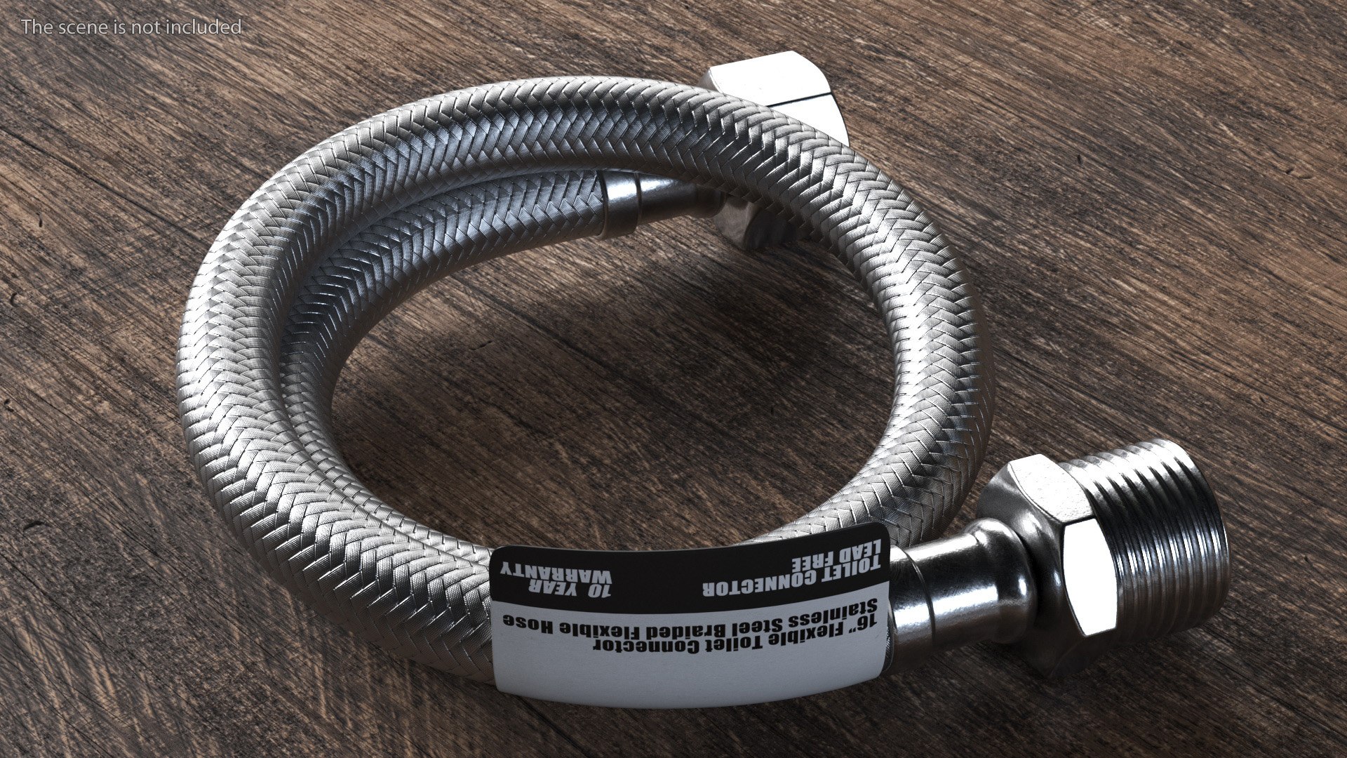 Toilet Water Supply Reinforced Hose Set 40cm Monochrome 3D Model ...