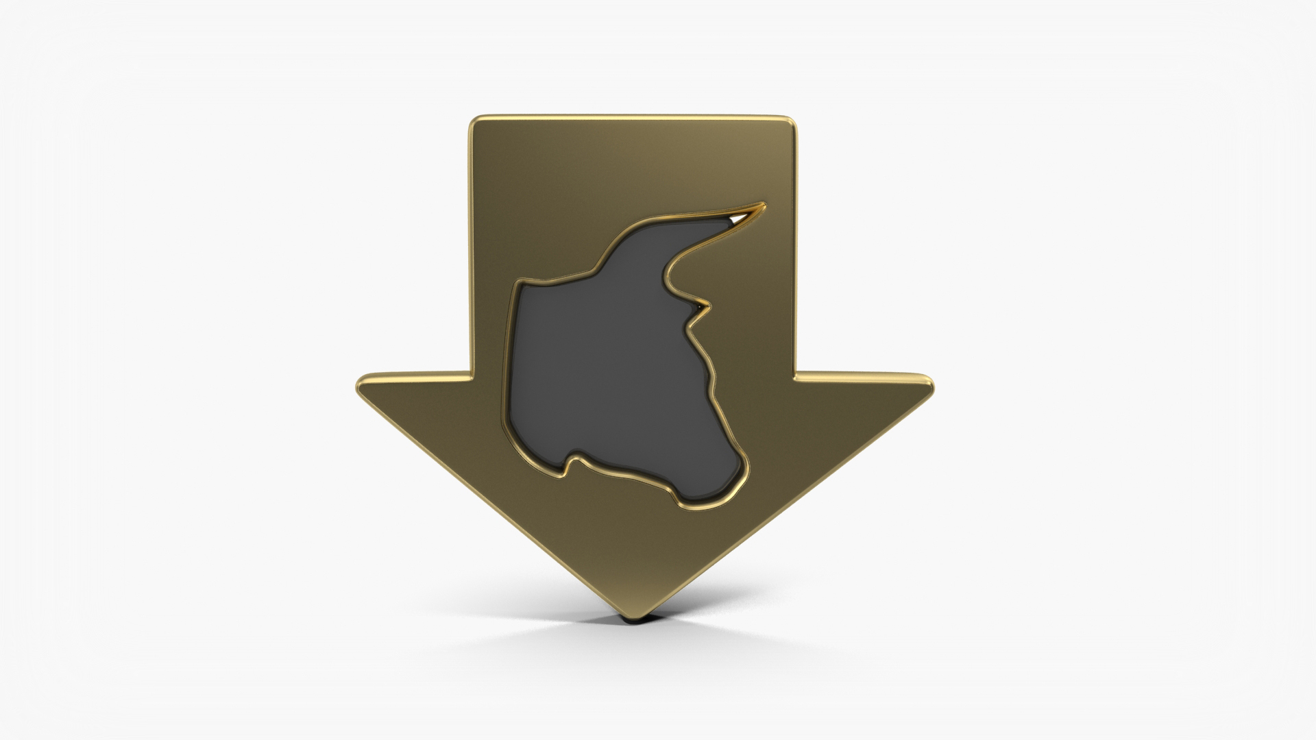 3D Bull Falling Stock Market Business Symbol Gold - TurboSquid 2063537