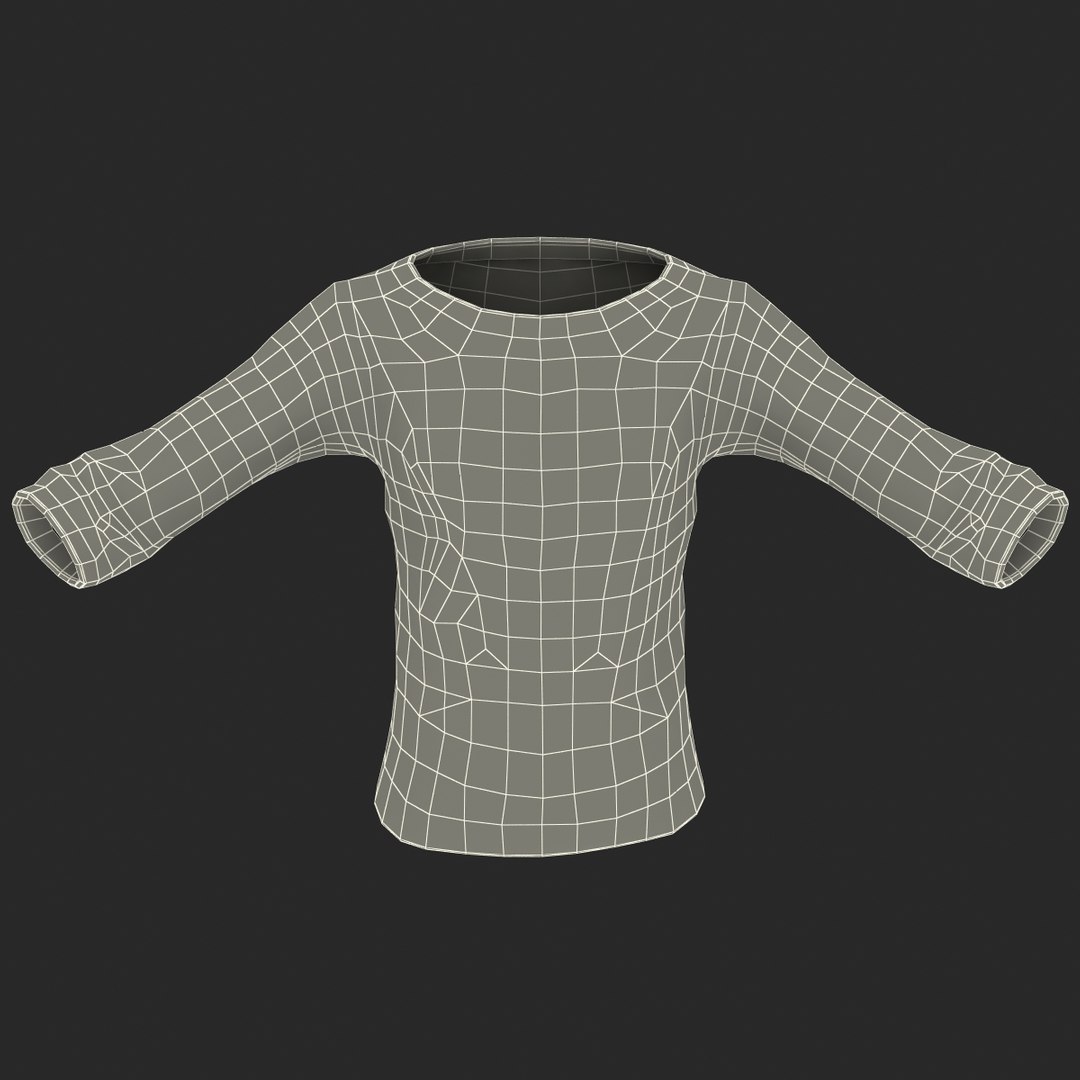 3d Model Female Sweater