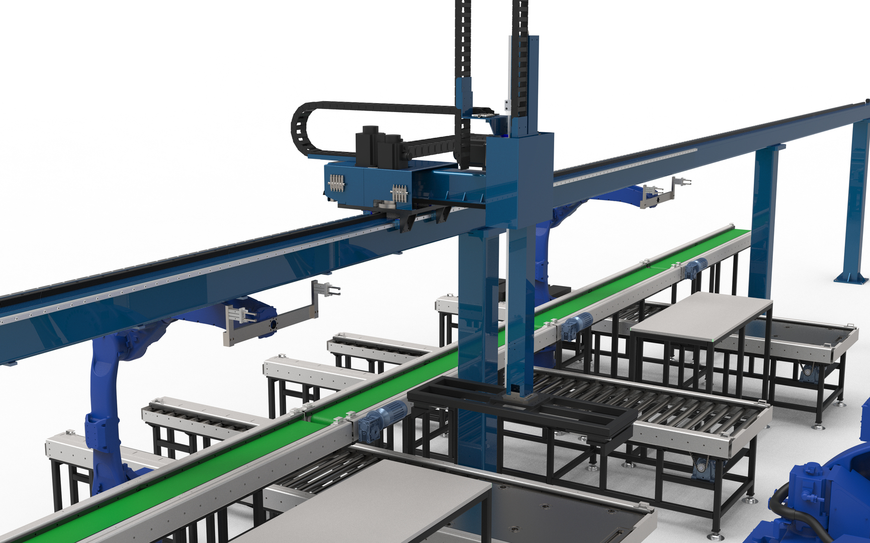 Transfer Palletizing Conveyor Line model - TurboSquid 1868397