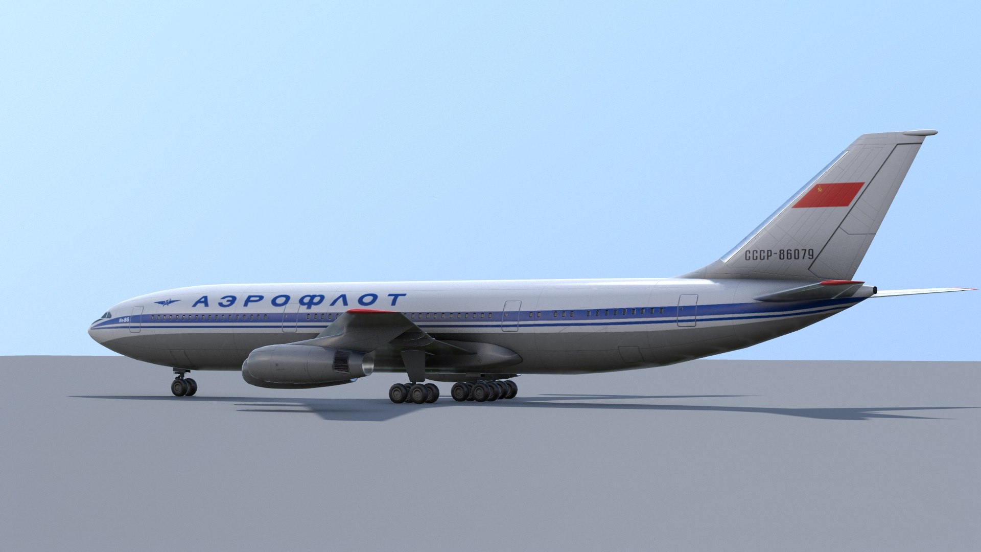 Max Low-poly Il-86 Pbr