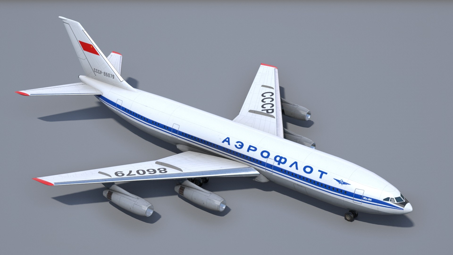 Max Low-poly Il-86 Pbr
