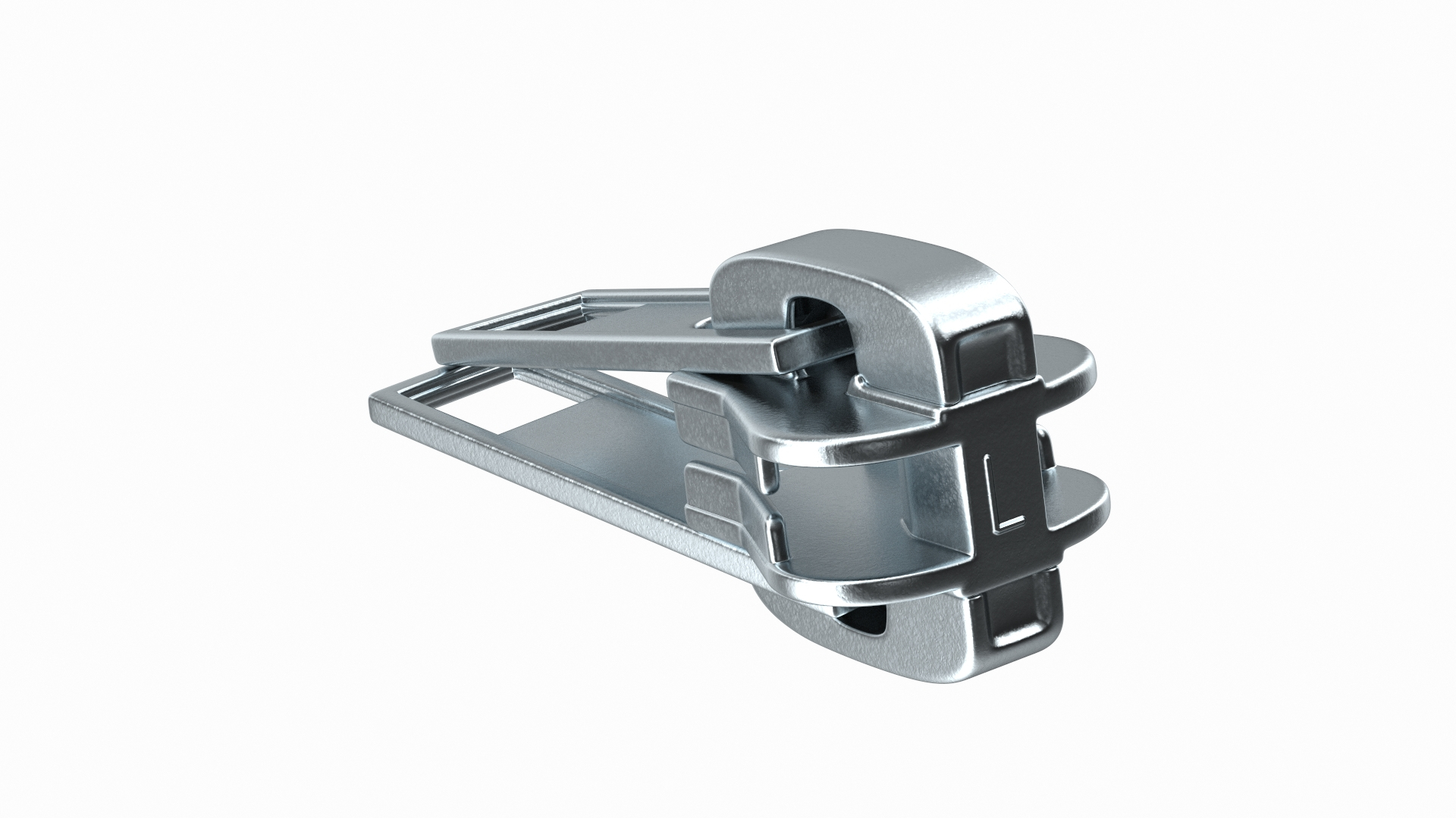 3D Two Sided Zipper Slider Metal Model - TurboSquid 1793832