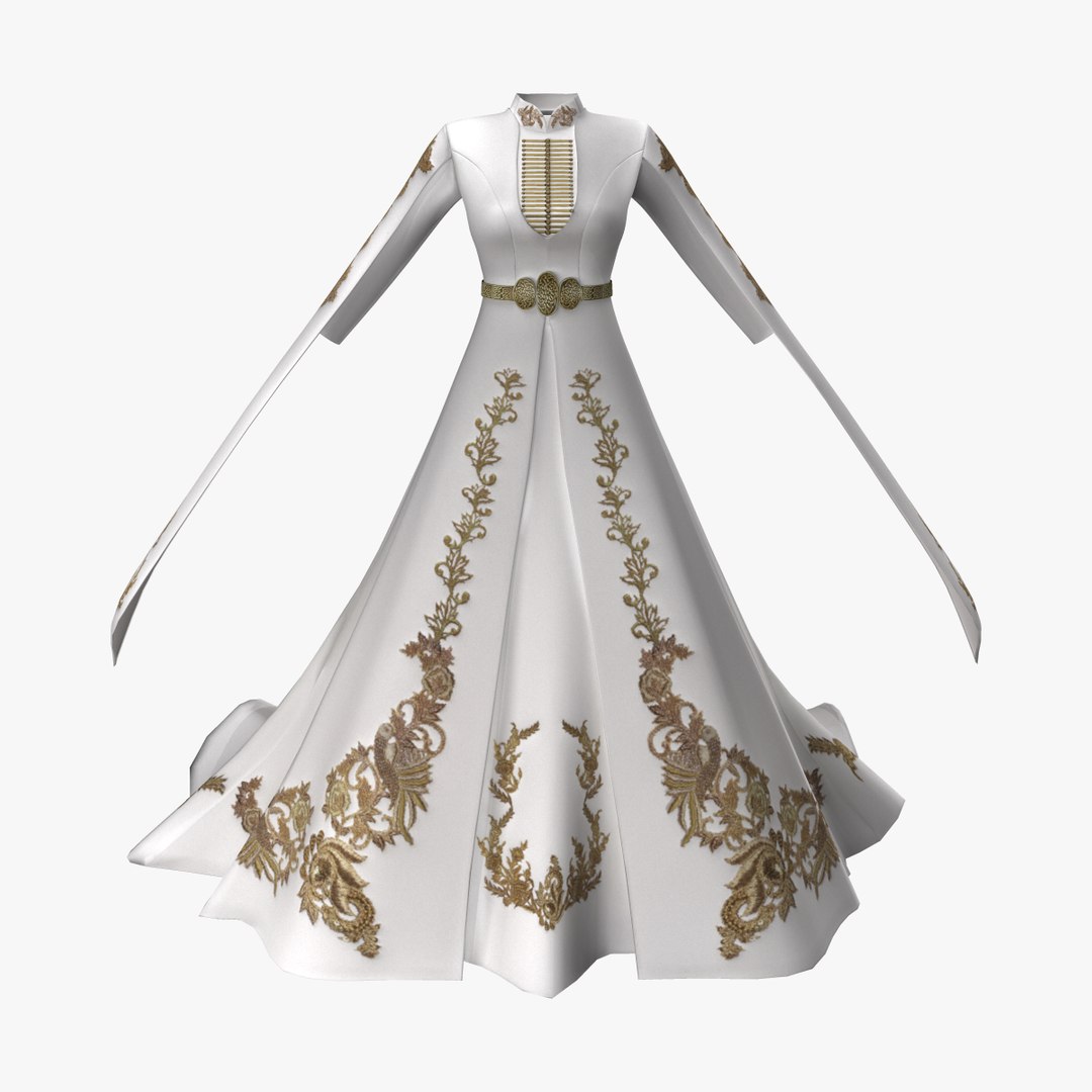 Wedding Couture Evening Outfit Costume 3D Model - TurboSquid 1983601