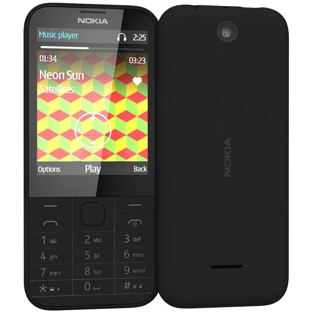 3d Model Nokia 225 Black