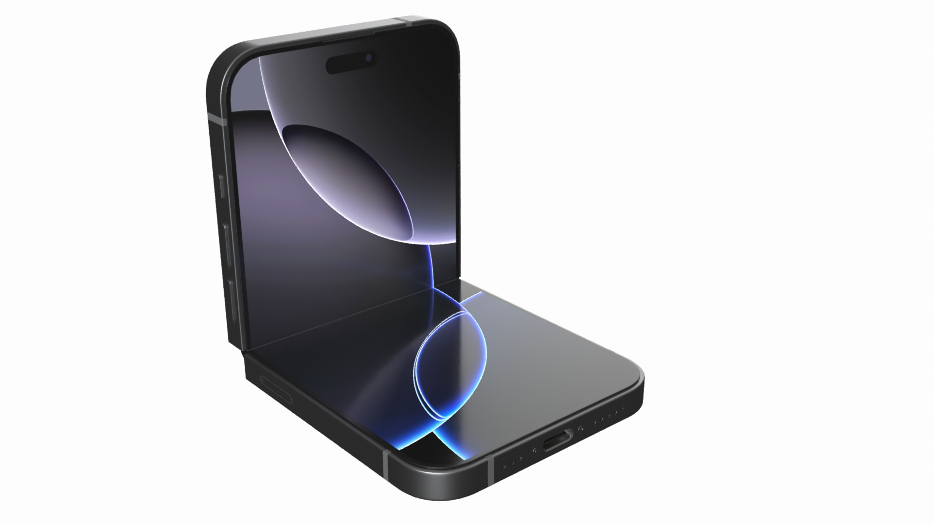 IPhone Flip Bent Midnight Black 3D Model - TurboSquid 2318827
