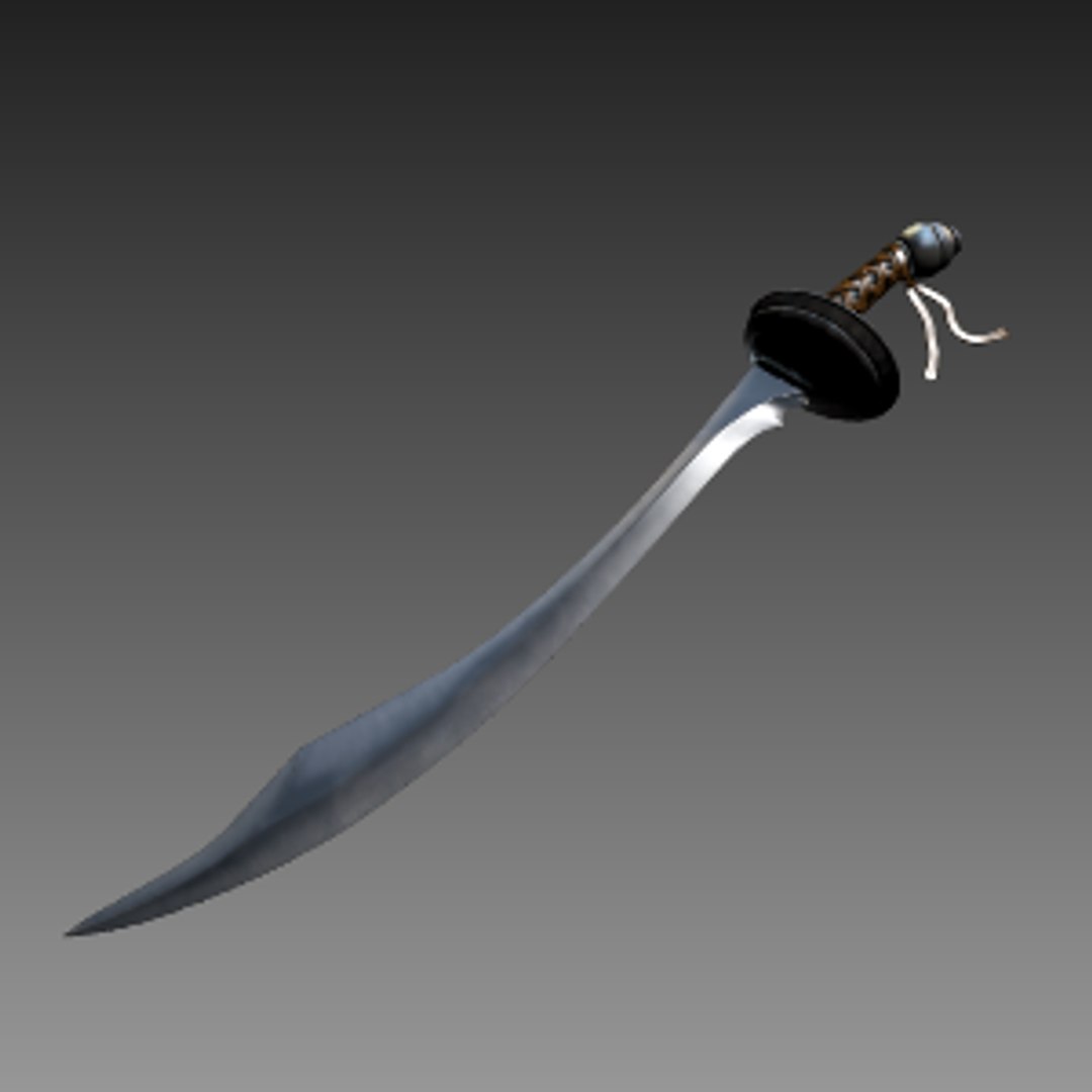 3ds max ancient scimitar sword
