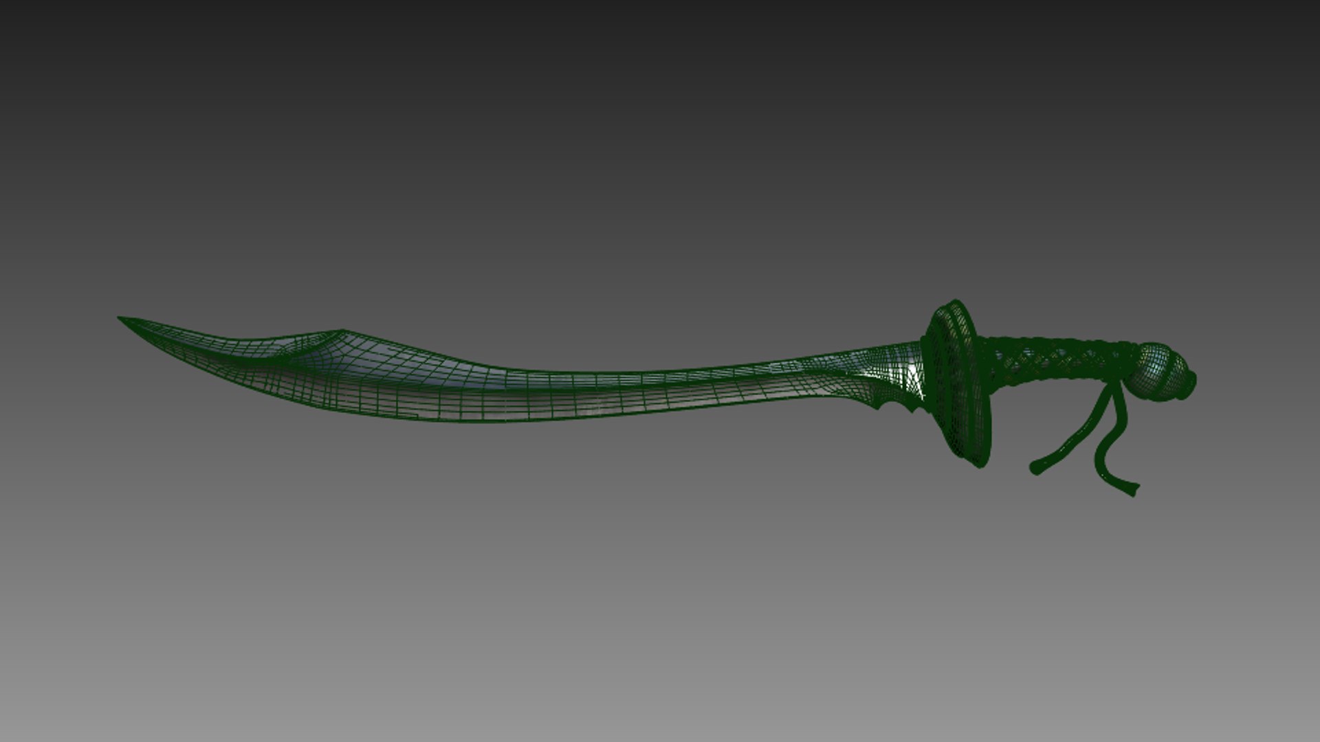 3ds max ancient scimitar sword