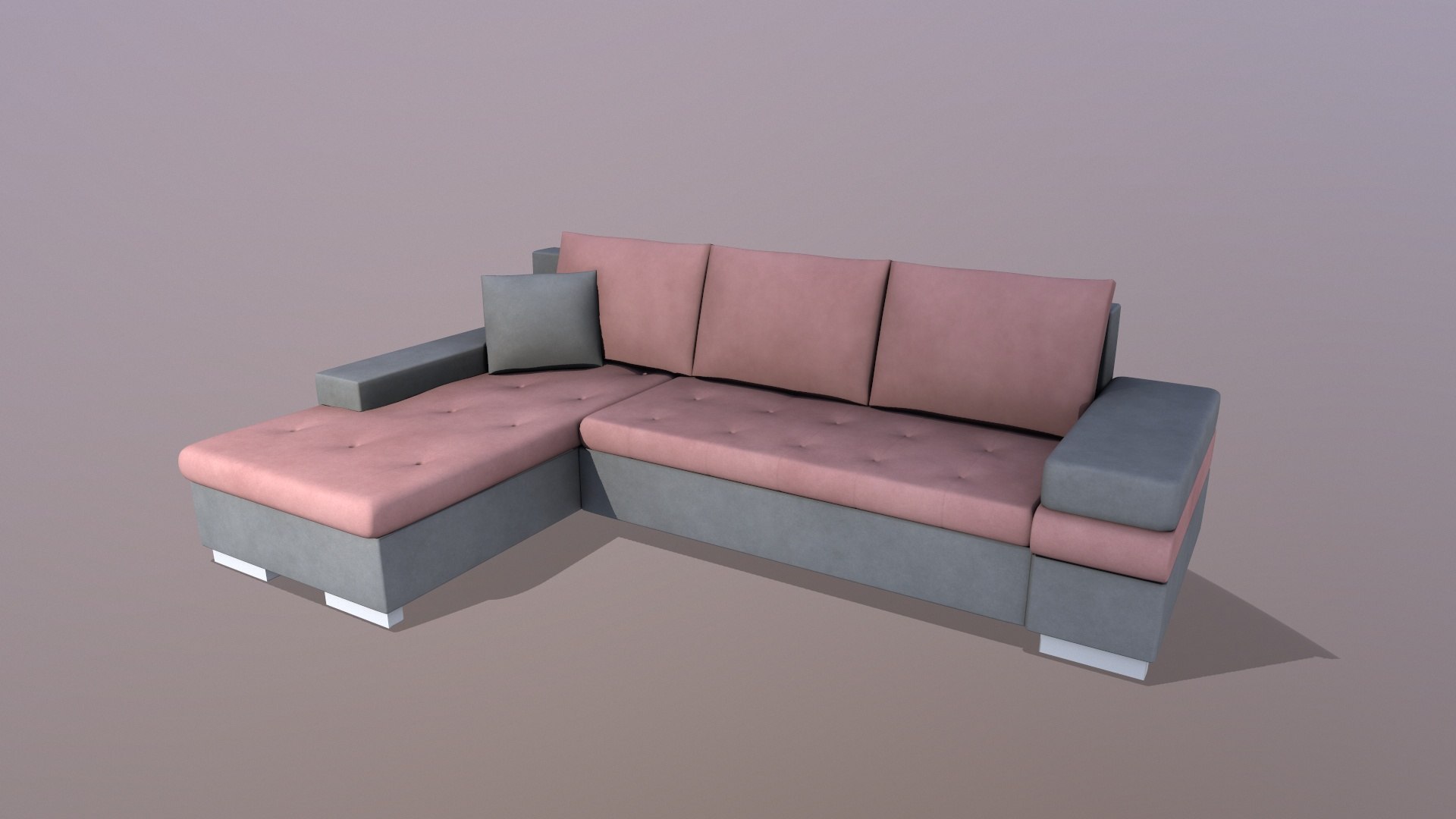 L Shape Leather Sofa Model - TurboSquid 2238498