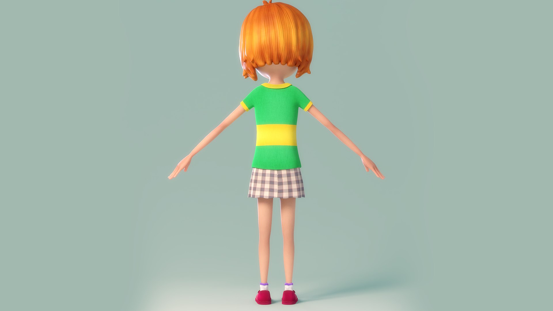 Free Cartoon Girl Rigged 3D - TurboSquid 1950944