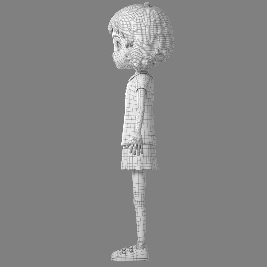 Free Cartoon Girl Rigged 3D - TurboSquid 1950944