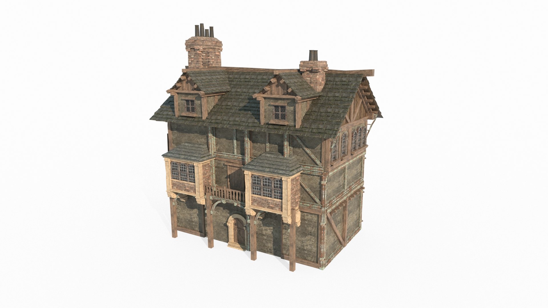 3D Model Buildings Shops And Residences In Medieval Towns - TurboSquid 2406865