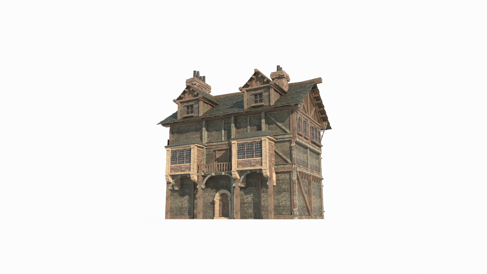 3D Model Buildings Shops And Residences In Medieval Towns - TurboSquid ...
