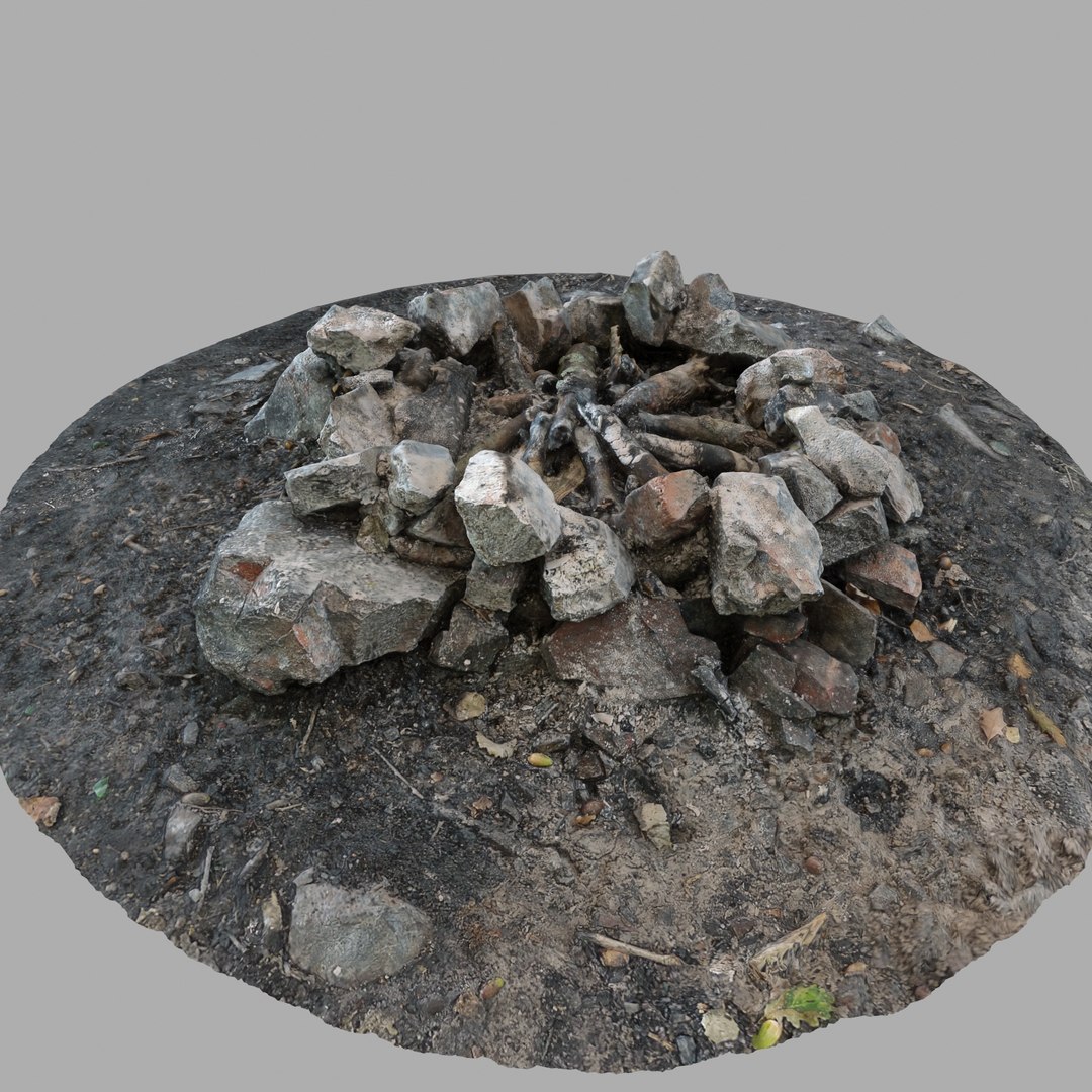 3d Model Campfire Camp