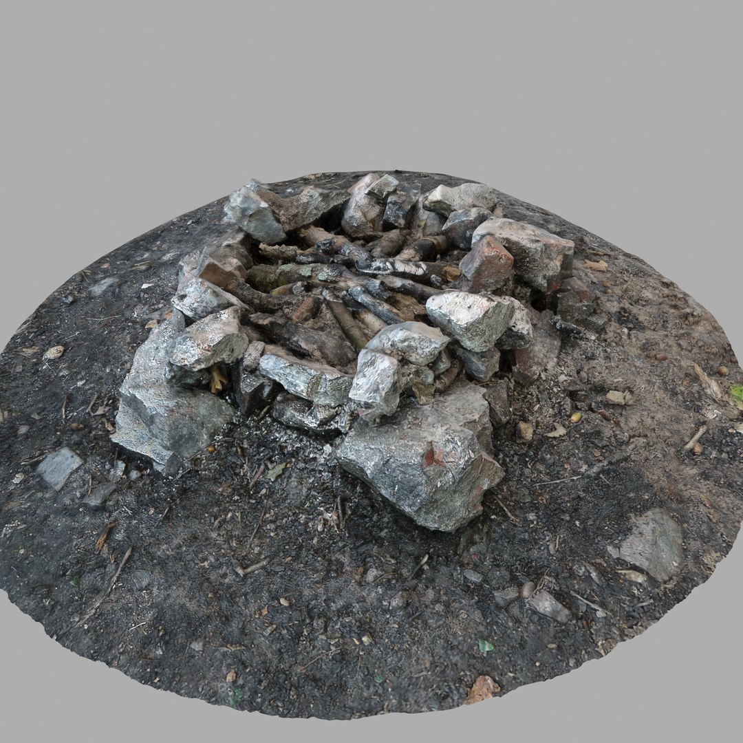 3d Model Campfire Camp