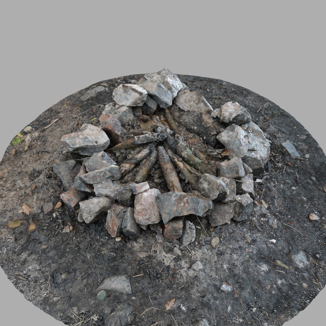 3d Model Campfire Camp