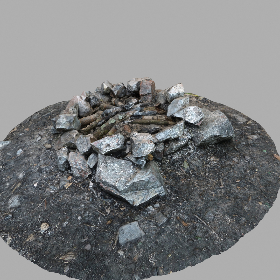 3d Model Campfire Camp