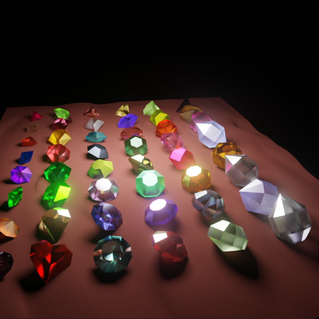 3D Low Poly Gems Pack 1 - TurboSquid 1971064
