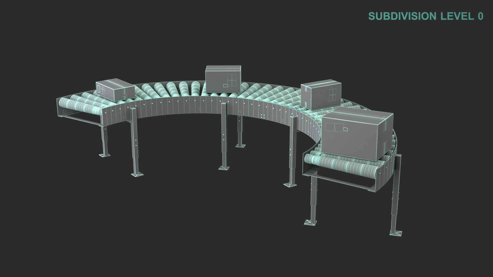 Conveyor With Packages 3D - TurboSquid 1992392