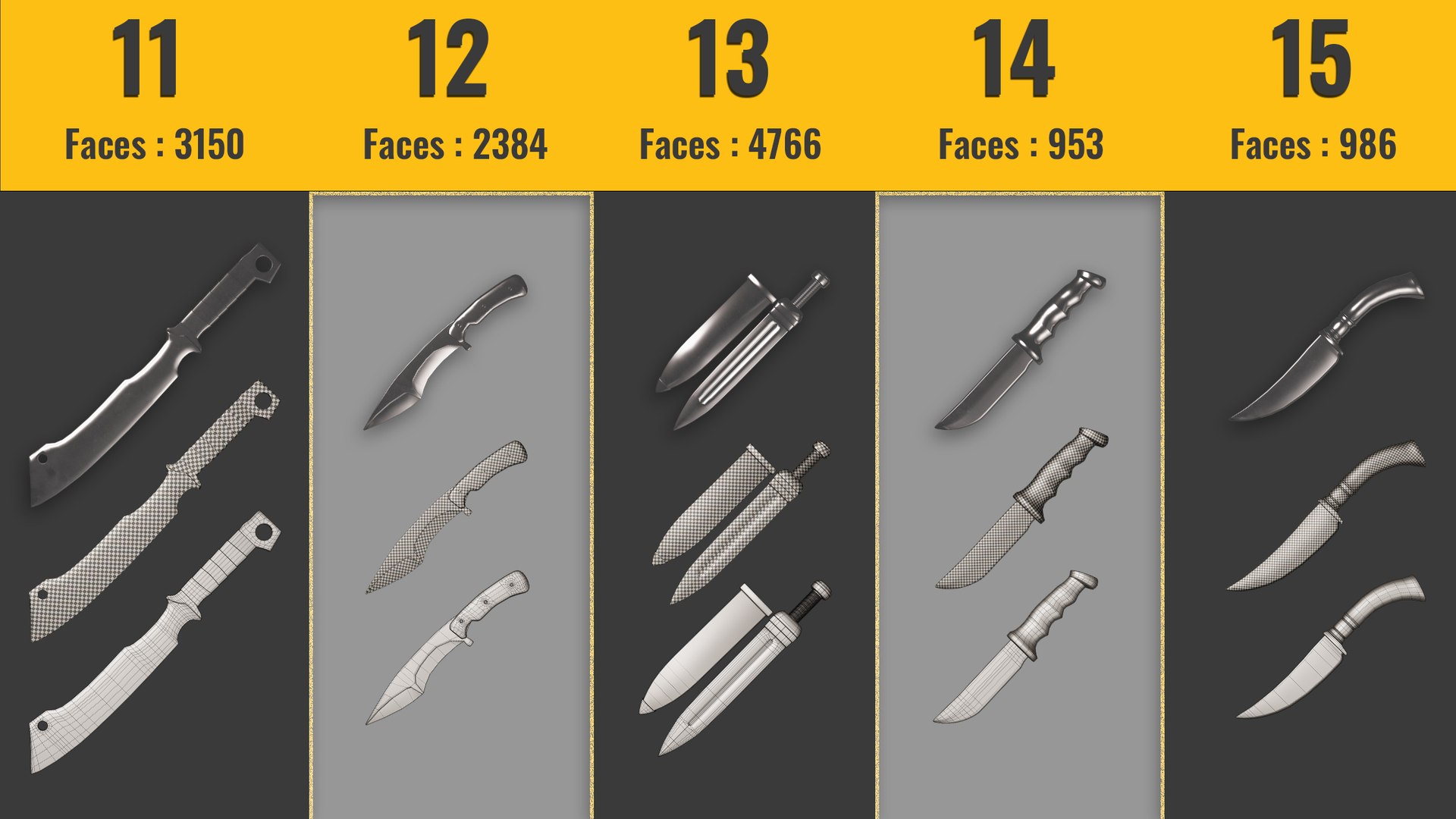 3D 25 Sword And Kinfe Base Mesh - TurboSquid 1965050
