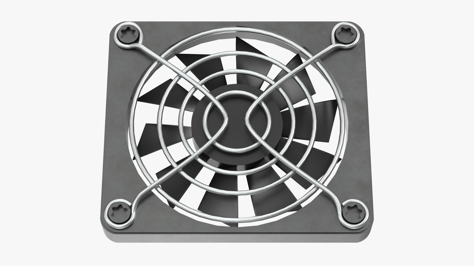Cooling Fan With Grill And Screws 3D - TurboSquid 2446520