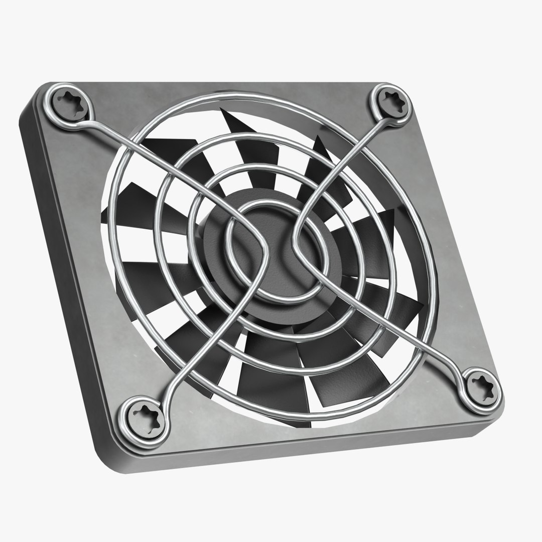 Cooling Fan With Grill And Screws 3D - TurboSquid 2446520