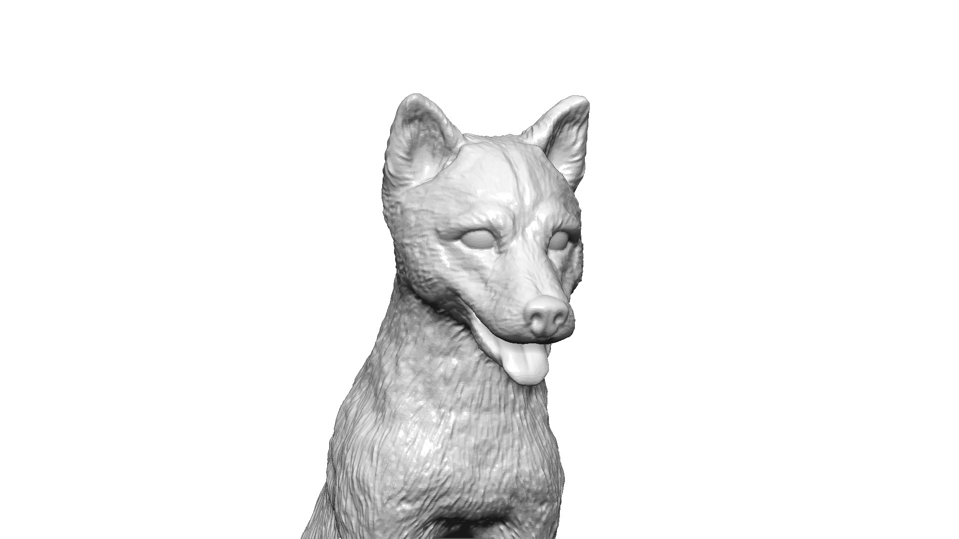 3D Jindo Dog Statue Zbrush Sculpt 3D Modeling Model - TurboSquid 1904287