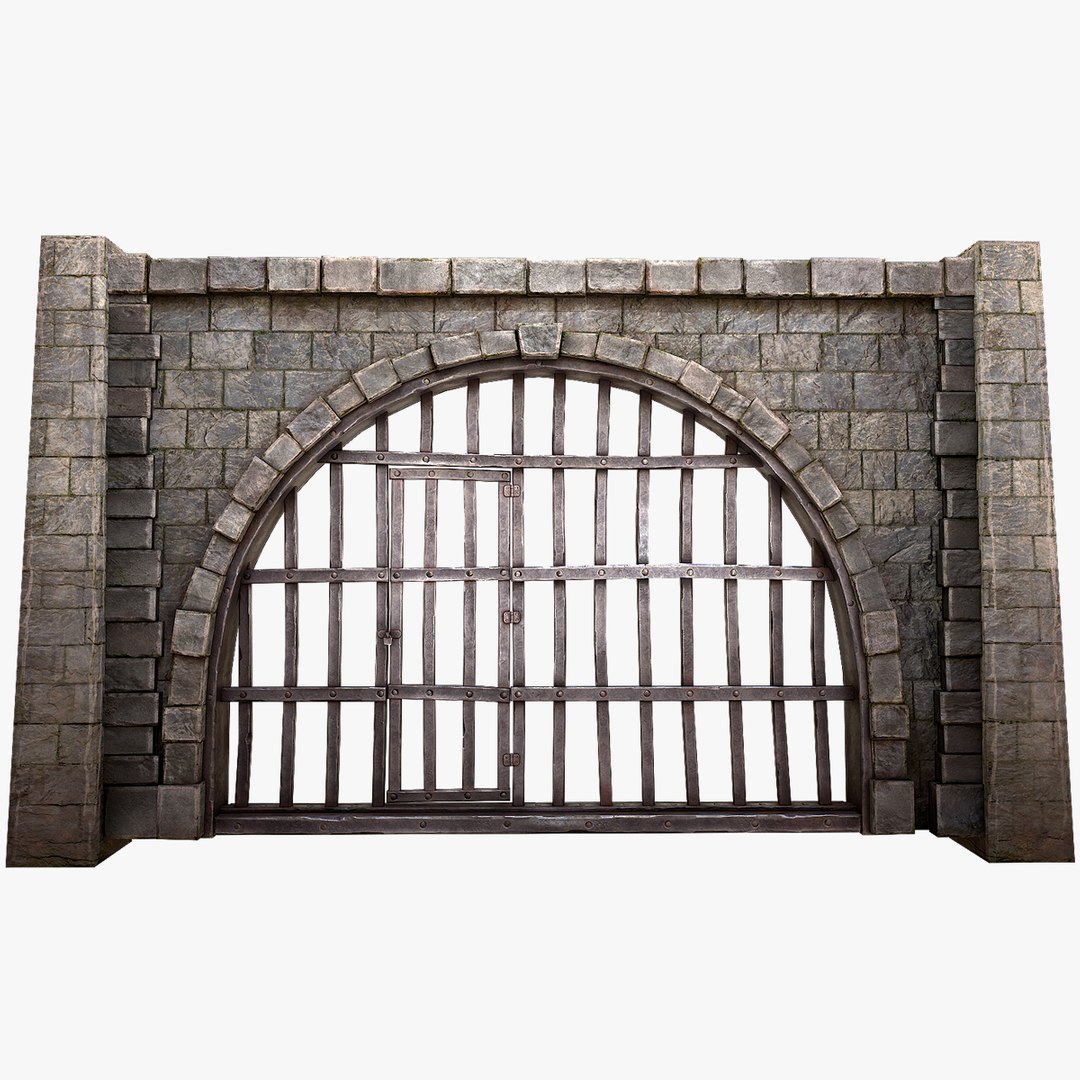 3D Medieval Prison Bars with Door - TurboSquid 2017335