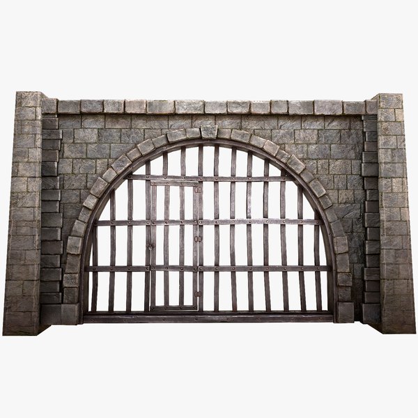 modelo 3d Medieval Prison Bars with Door - TurboSquid 2017335