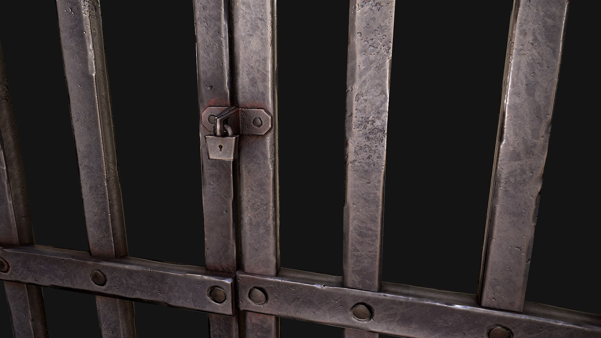 3D Medieval Prison Bars With Door - TurboSquid 2017335