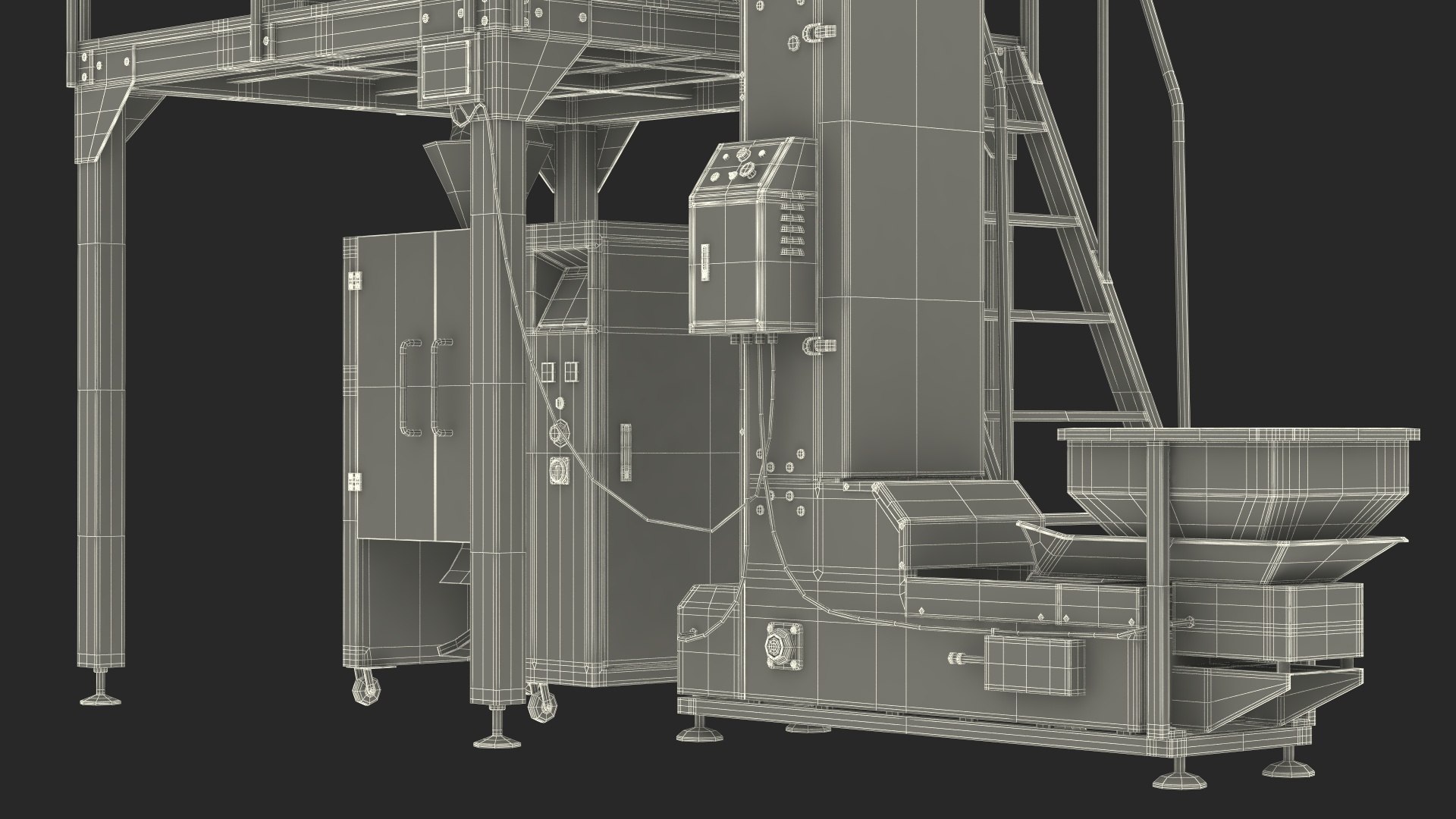 Vertical Fill Food Packaging Machine 3D - TurboSquid 2269777