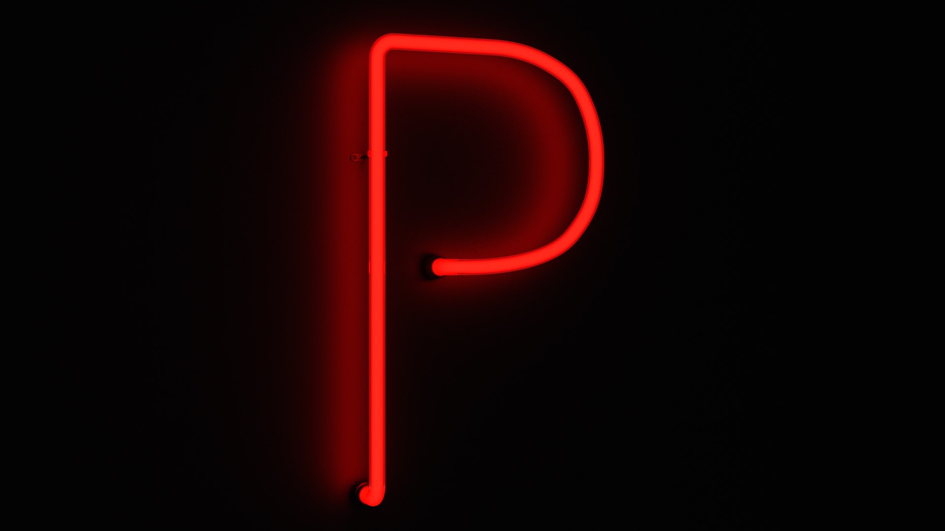 Neon Red Alphabet P 3D - TurboSquid 2154150