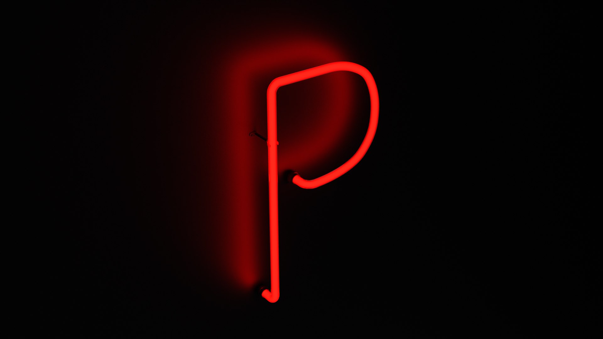 Neon Red Alphabet P 3D - TurboSquid 2154150