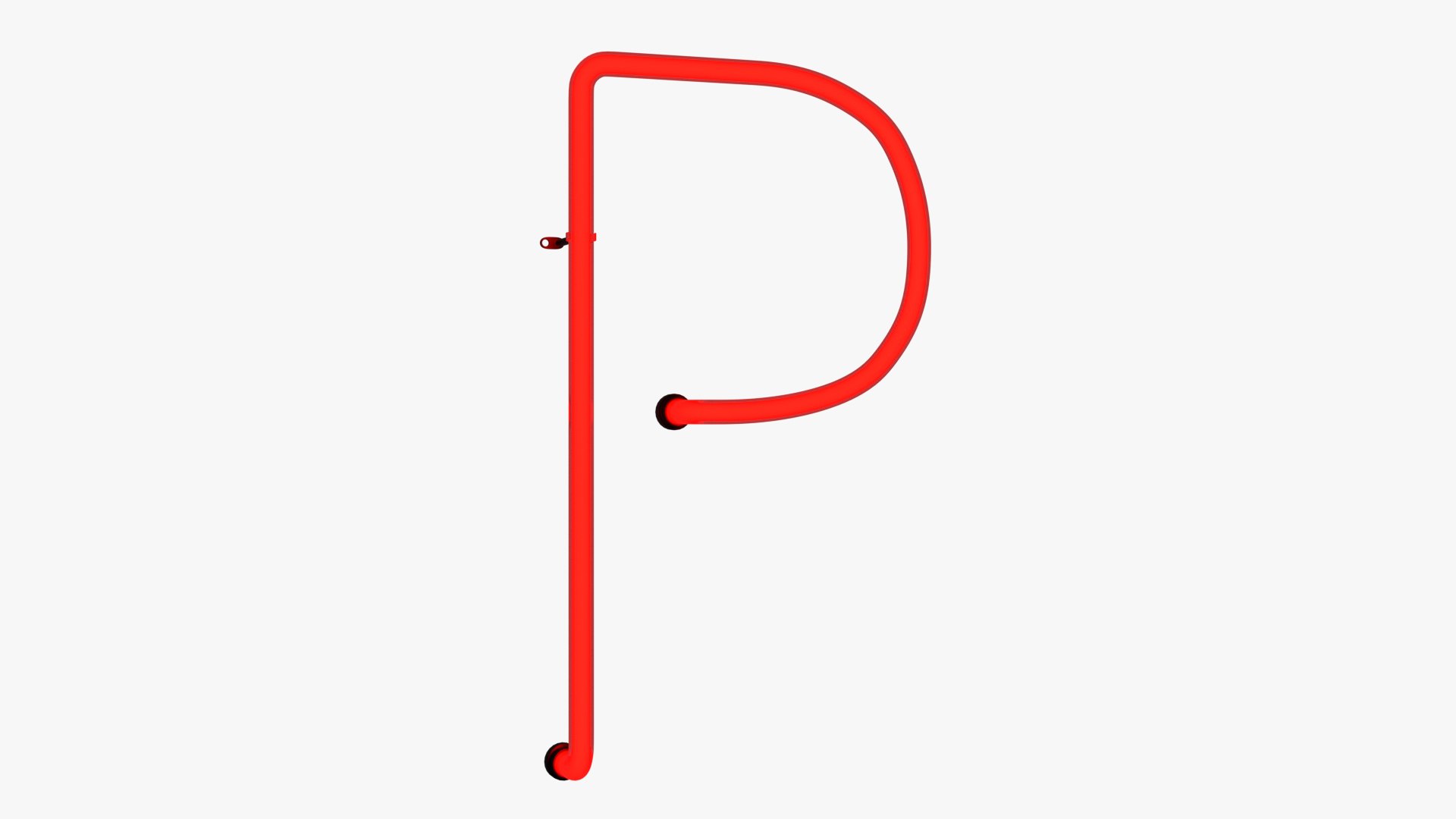 Neon Red Alphabet P 3D - TurboSquid 2154150