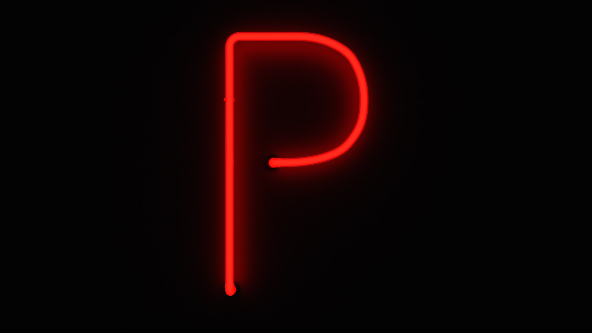Neon Red Alphabet P 3D - TurboSquid 2154150