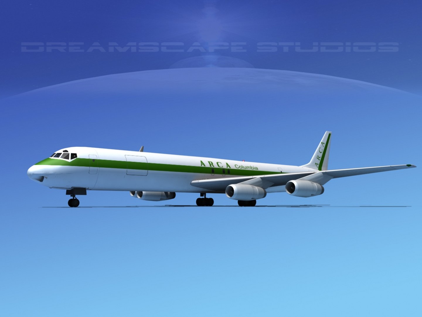3d Douglas Dc-8