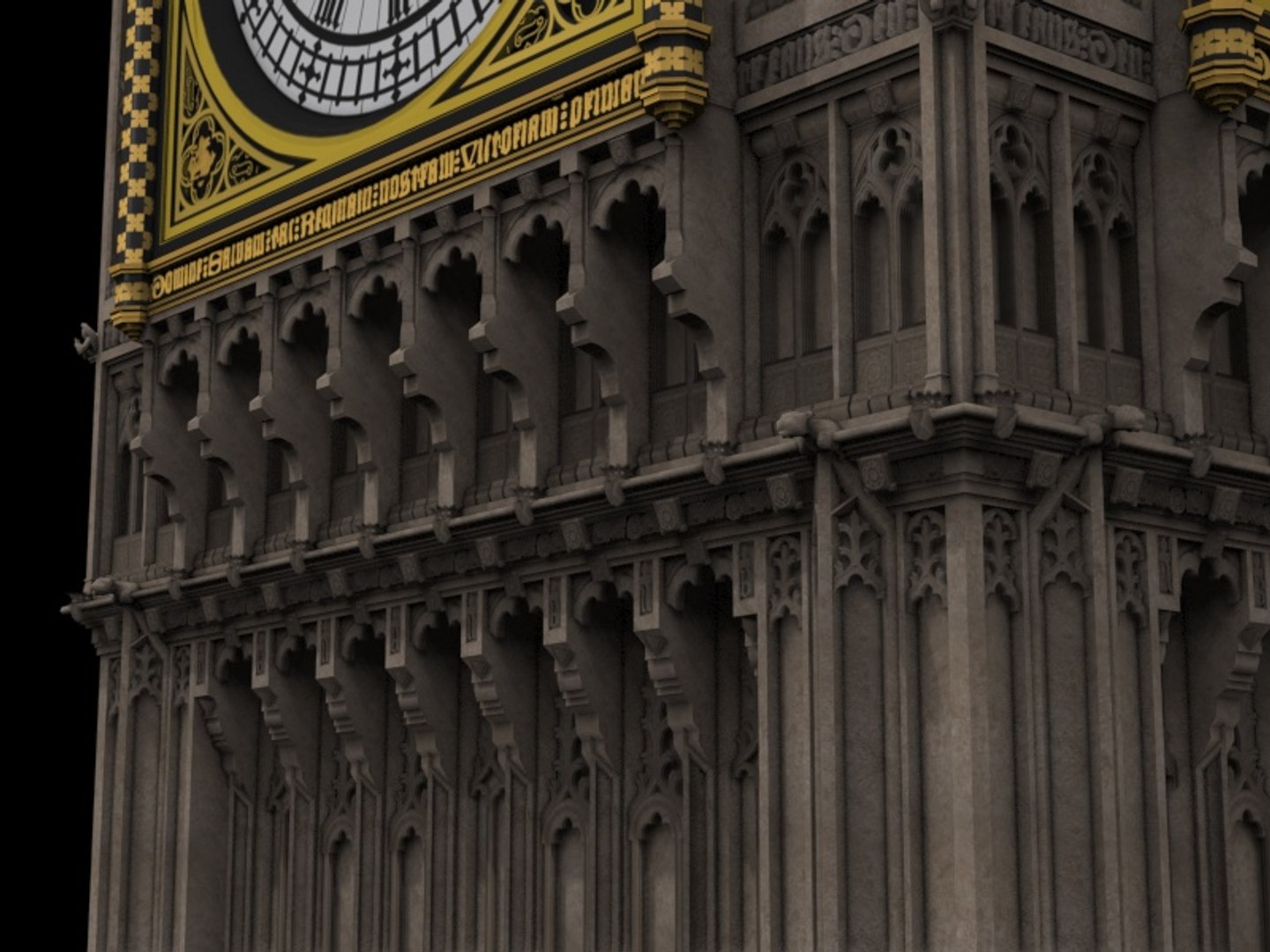 low-poly big ben 3d model