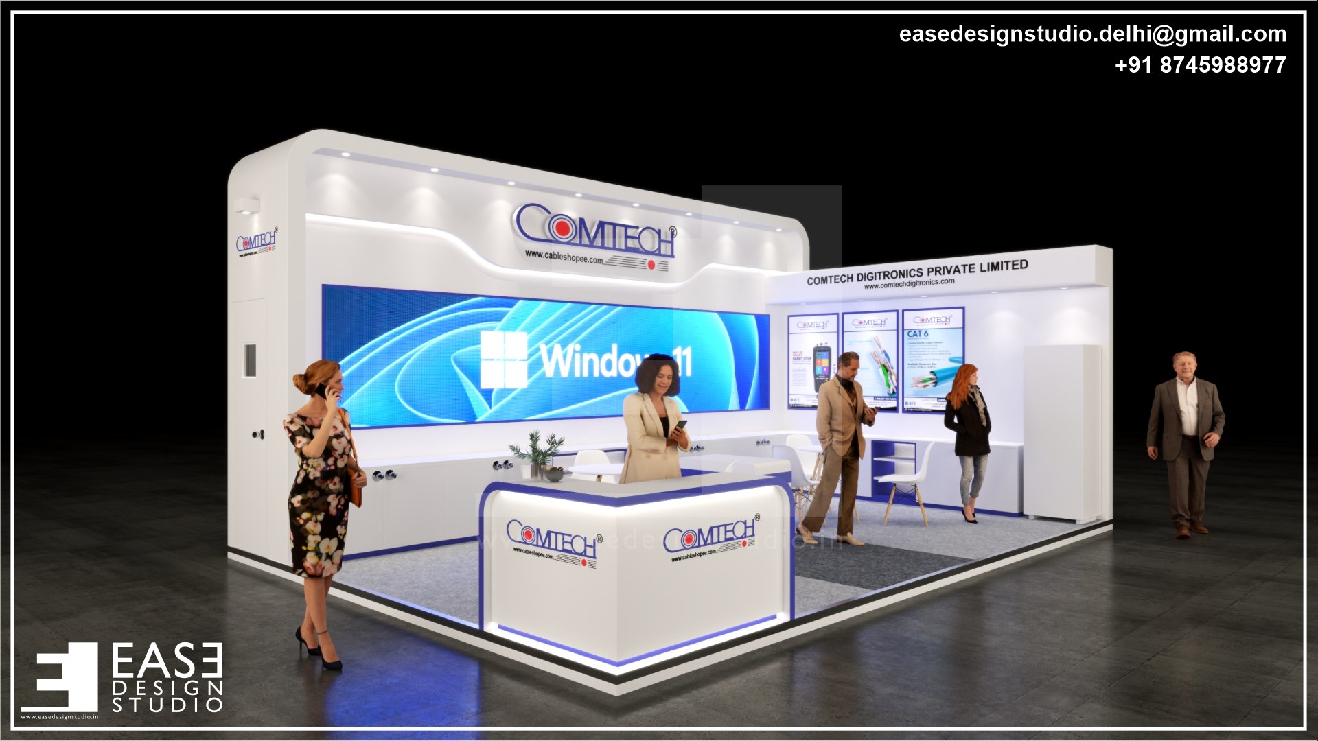 Exhibition Stand 7x5 2Sides D1V1 3D Model 3D - TurboSquid 2400238