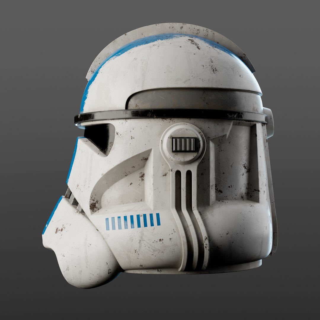 3D Clone Trooper Helmet - 501st Model - TurboSquid 1952995