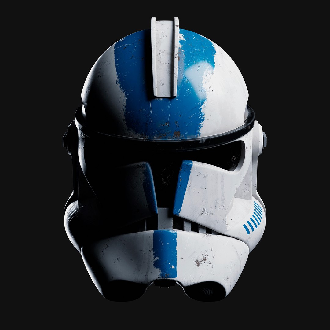 3D Clone Trooper Helmet - 501st Model - TurboSquid 1952995