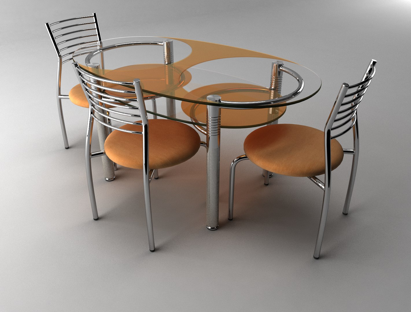 3d model table chair