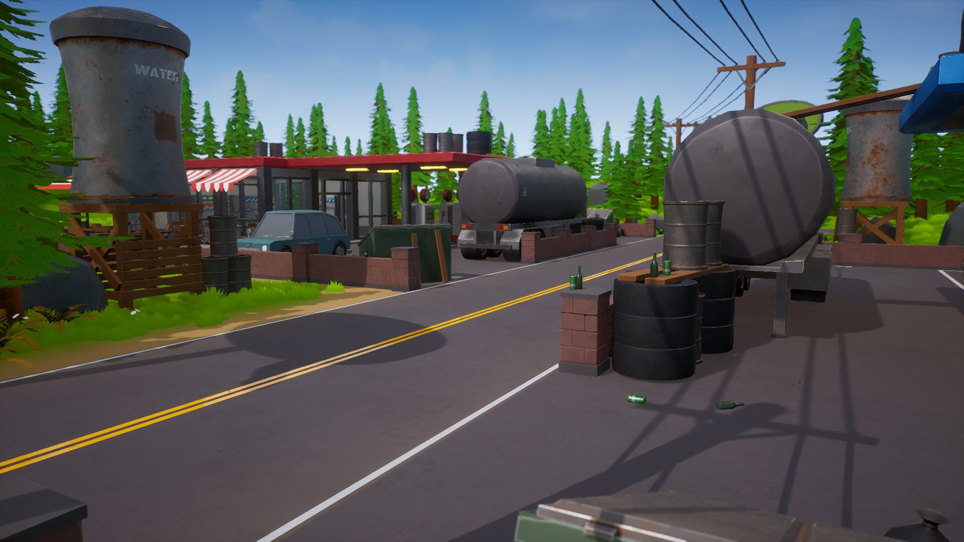 3D Stylized Low Poly FPS Map 2 - Gas Station - TurboSquid 2225169